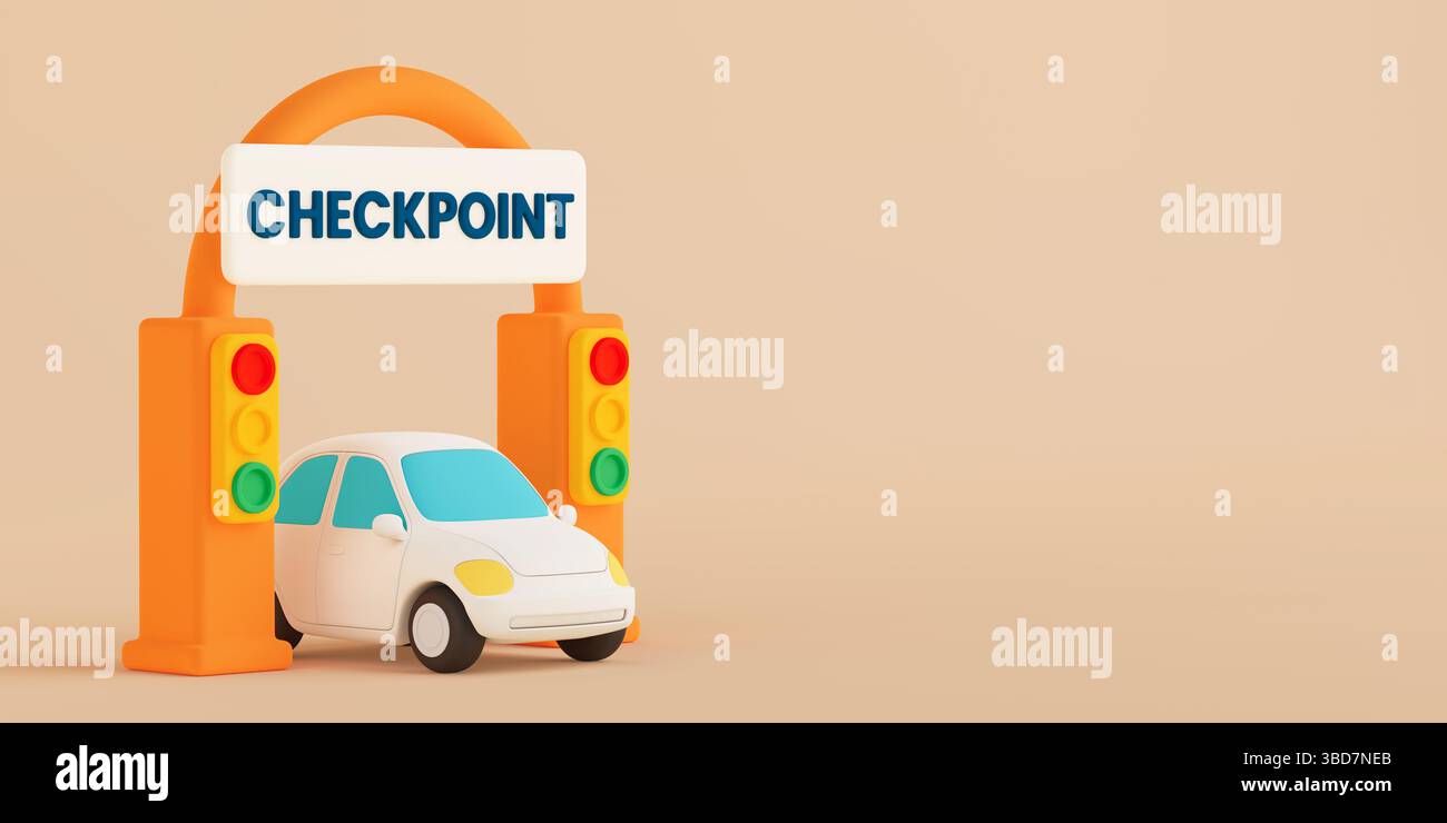 Security And Access Control Concept. White Car Passing Through ...