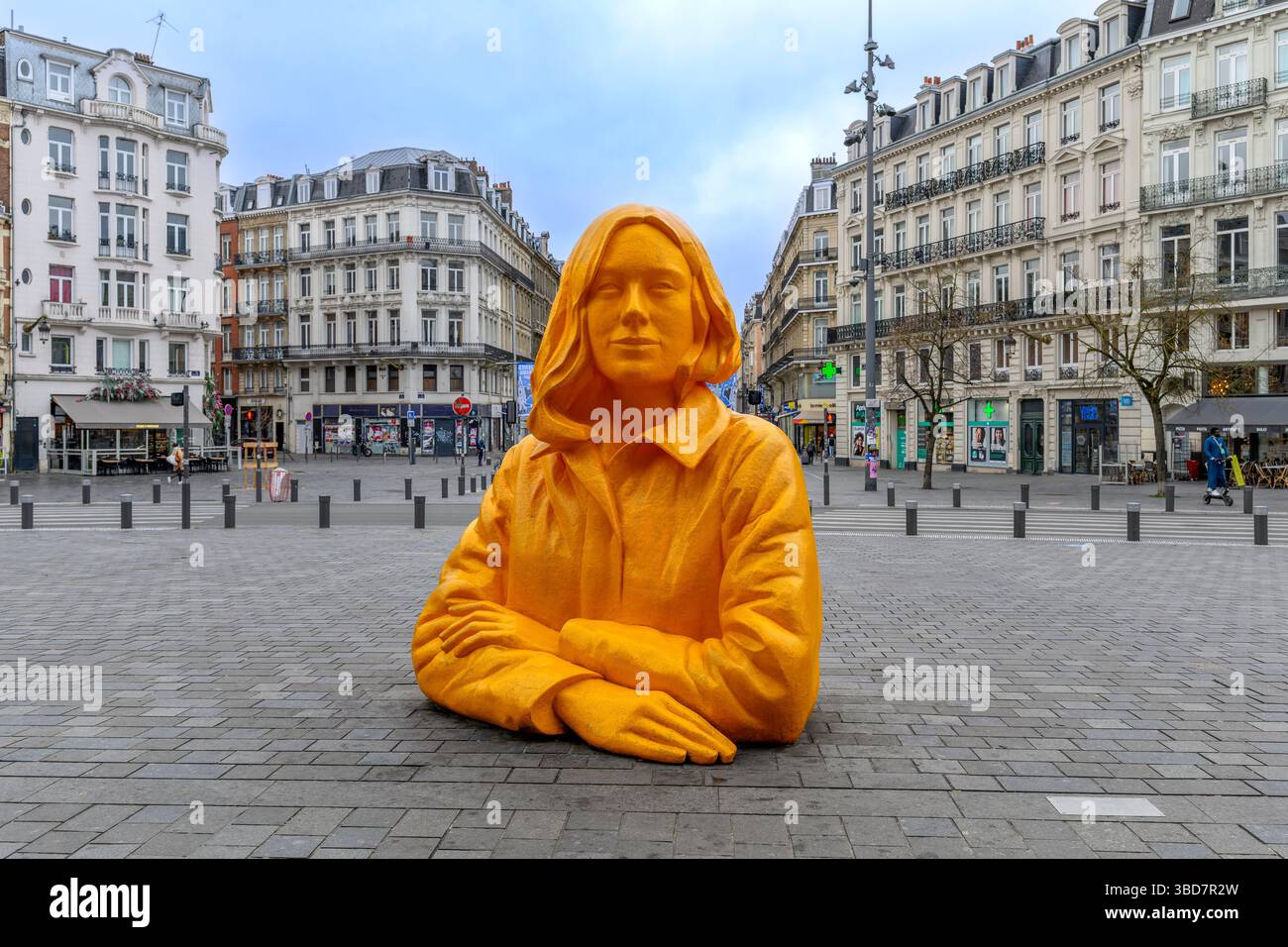 The sculpture 'Romy' by artist Xavier Veilhan faces Lille Flandres ...