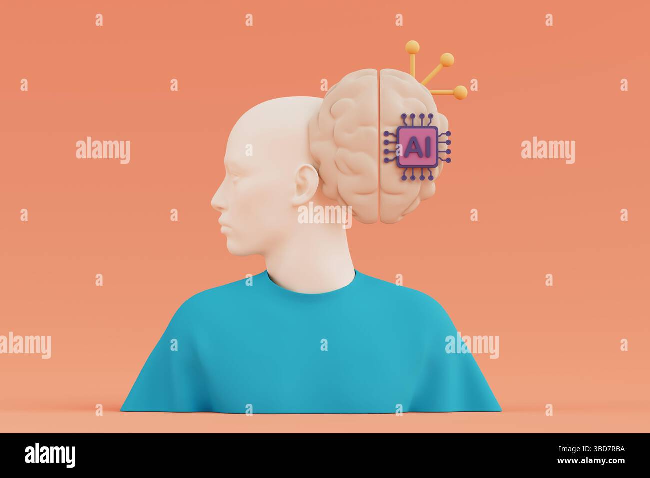 Ai cyber brain smart technology hi-res stock photography and images - Alamy