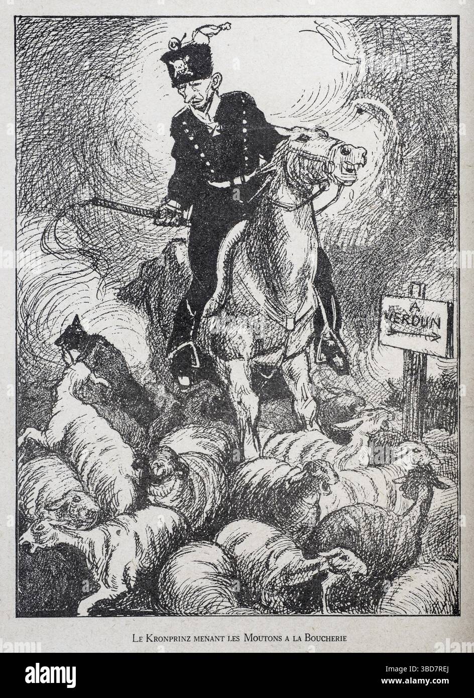 WW1 caricature by illustrator Rata Langa showing German Prussian Crown ...