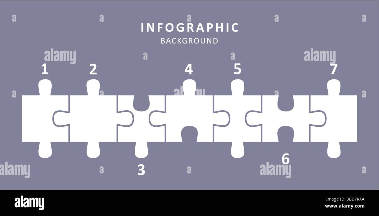simple puzzle pieces infographic template vector illustration Stock ...