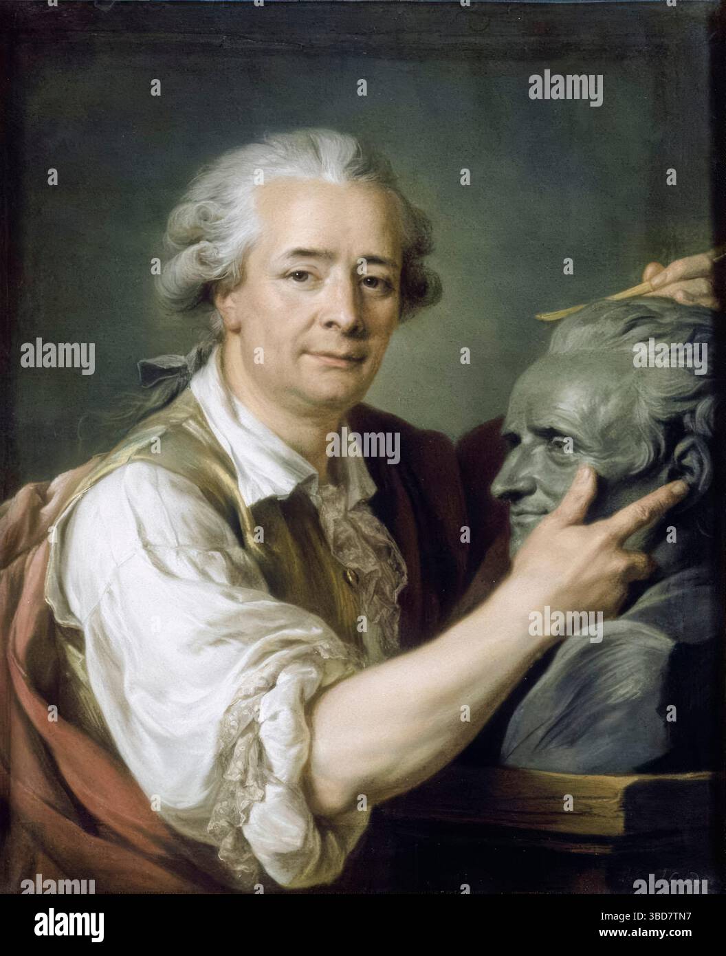 Augustin Pajou (1730-1809), French sculptor, portrait painting in ...