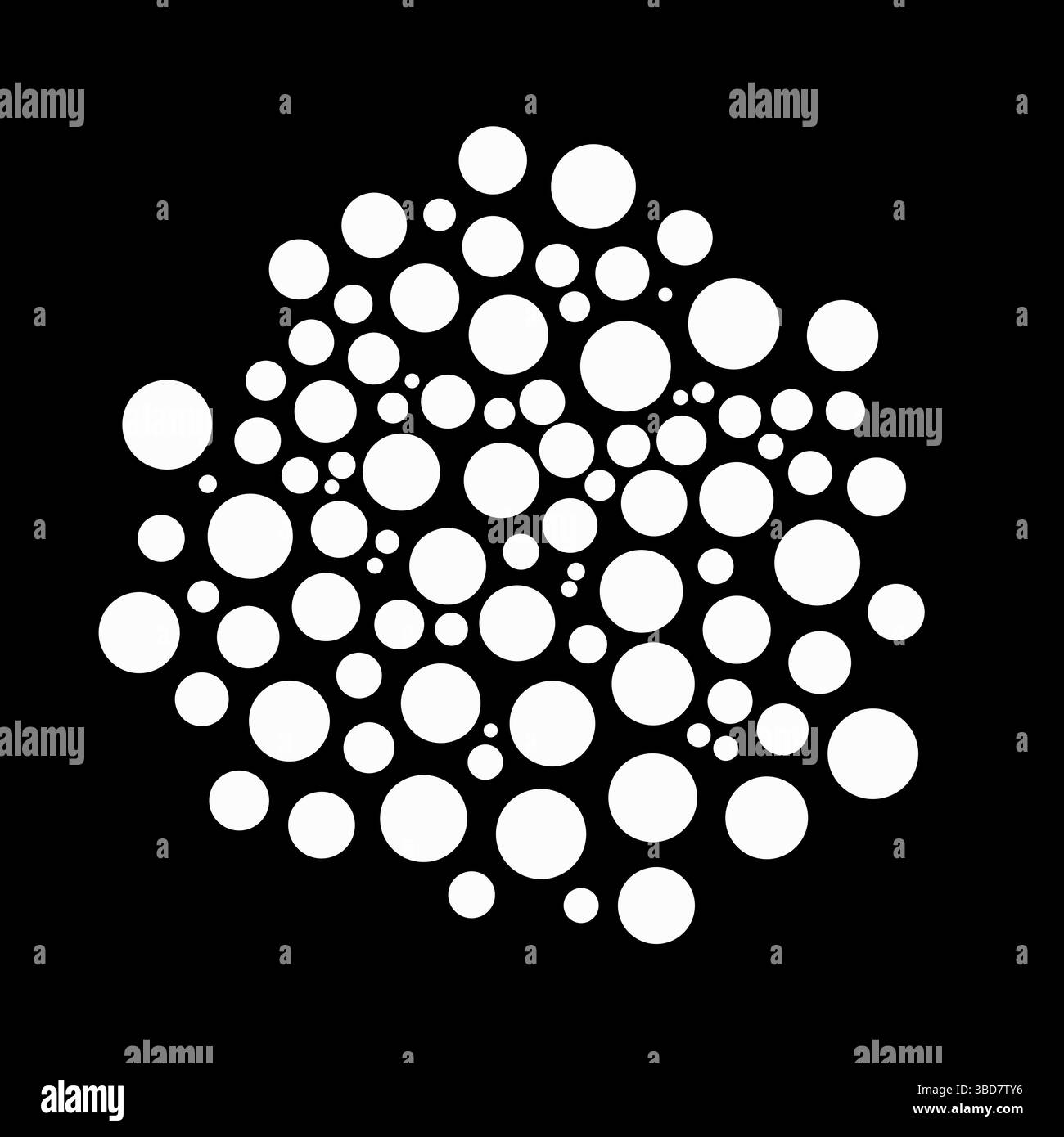 Abstract Geometric Pattern with Ray White Dots. Silhouette of Gobos ...