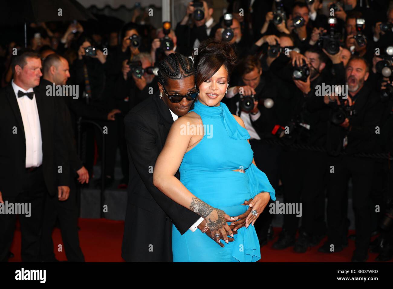 May 19, 2025, Cannes, France: A$AP ROCKY, 36, on the rainy carpet ...