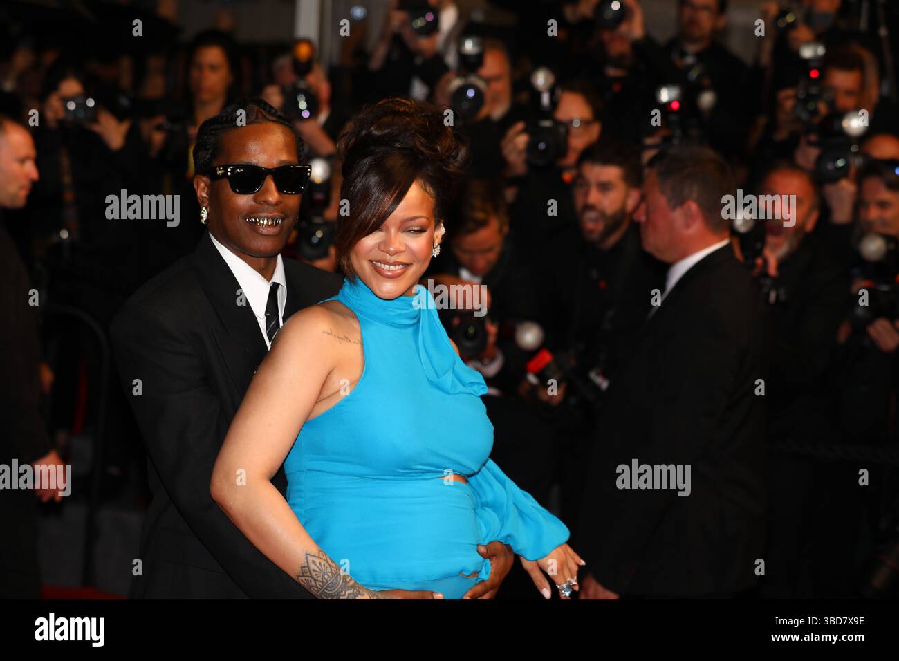 May 19, 2025, Cannes, France: A$AP ROCKY, 36, on the rainy carpet ...