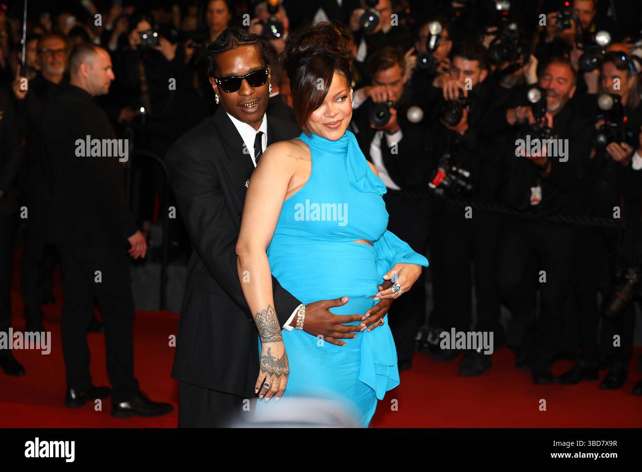 May 19, 2025, Cannes, France: A$AP ROCKY, 36, on the rainy carpet ...