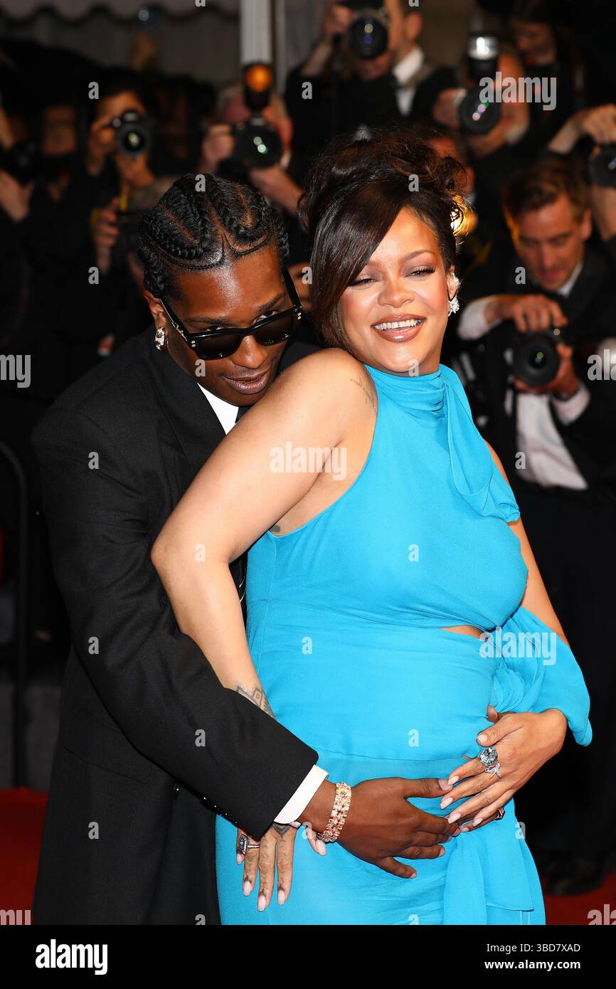 May 19, 2025, Cannes, France: A$AP ROCKY, 36, on the rainy carpet ...