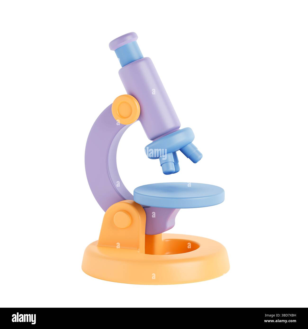 Science And Education Concept. Colorful Cartoon Style Microscope Icon ...