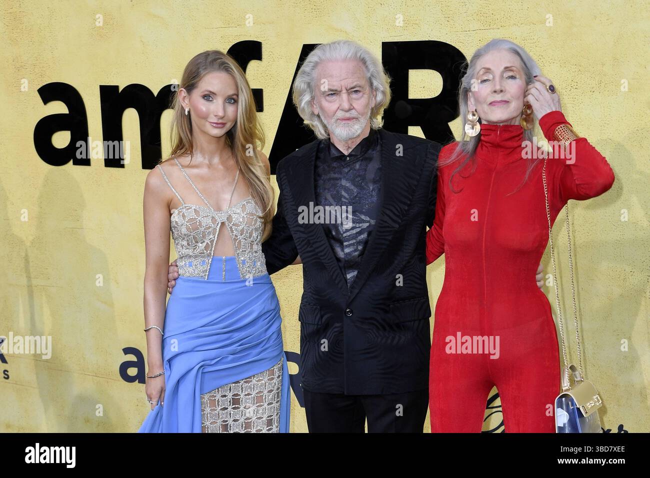 Anna Hiltrop, Hermann Bühlbecker und Jerry Hall beim amfAR Gala Empfang ...