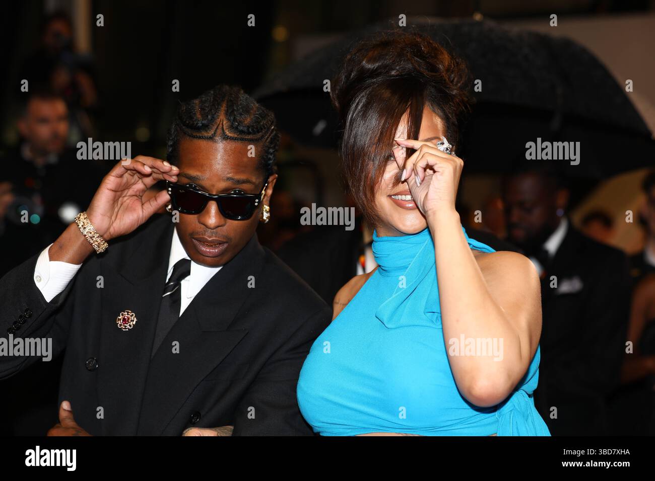May 19, 2025, Cannes, France: A$AP ROCKY, 36, on the rainy carpet ...