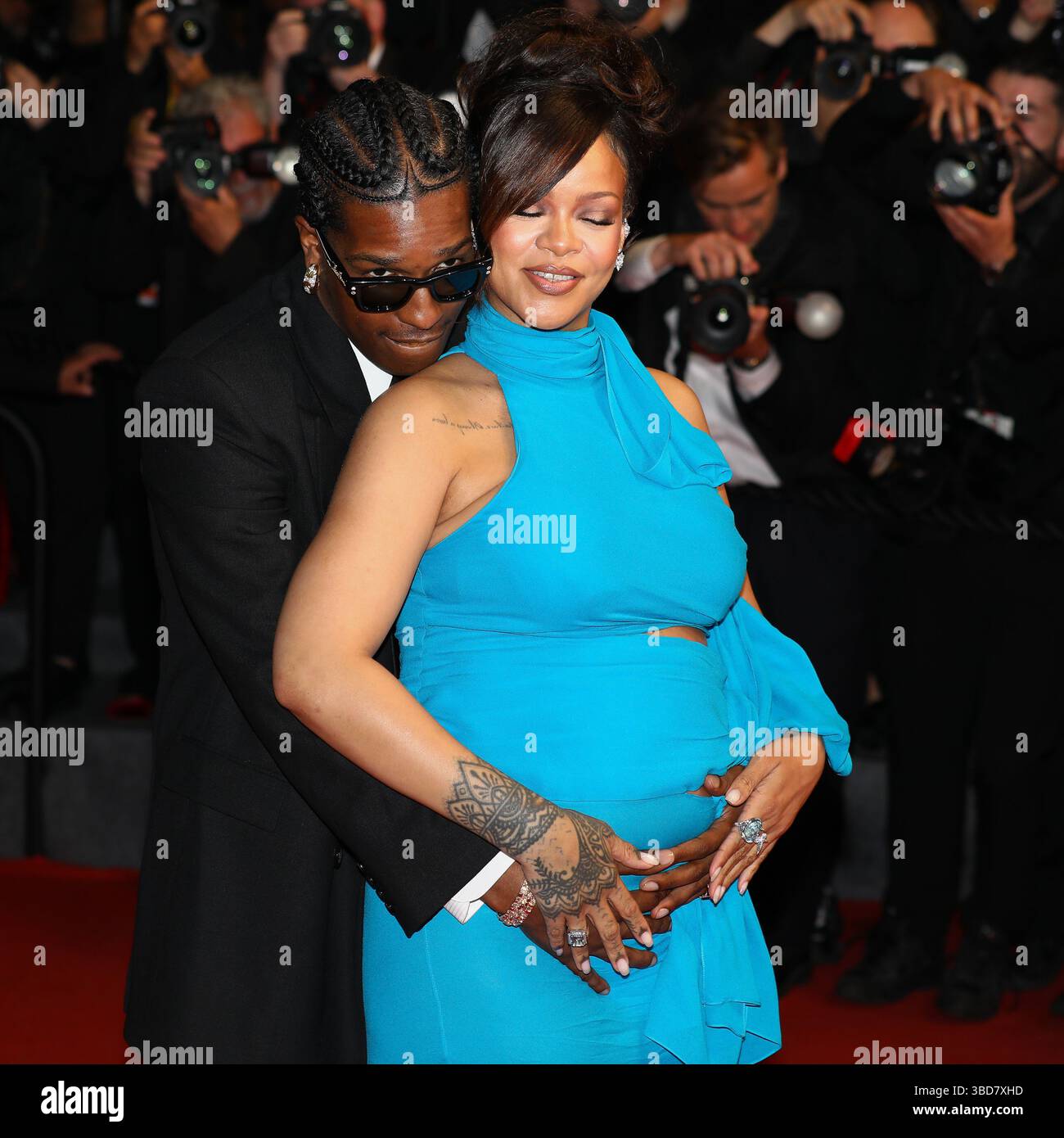 May 19, 2025, Cannes, France: A$AP ROCKY, 36, on the rainy carpet ...