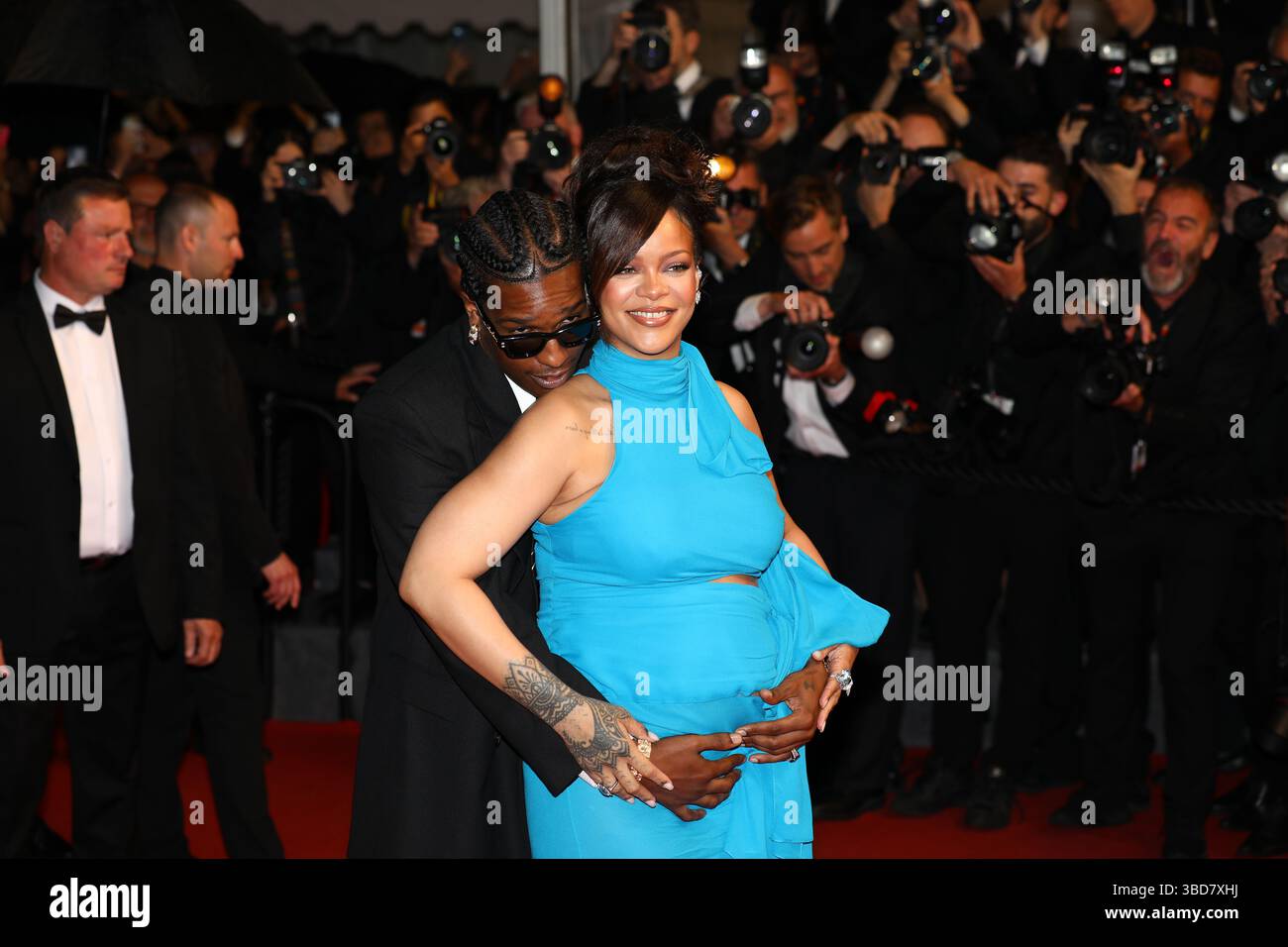 May 19, 2025, Cannes, France: A$AP ROCKY, 36, on the rainy carpet ...