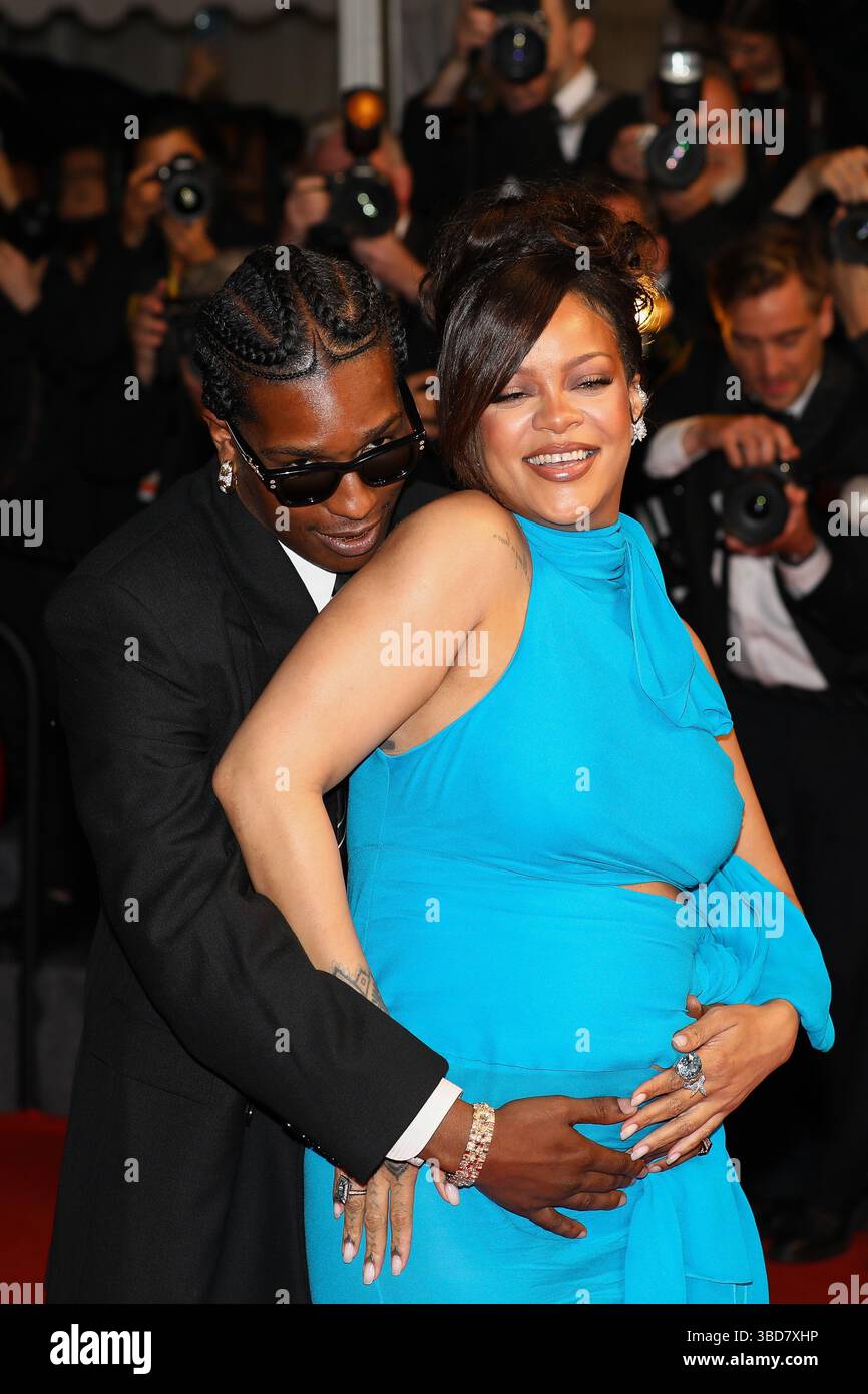 May 19, 2025, Cannes, France: A$AP ROCKY, 36, on the rainy carpet ...