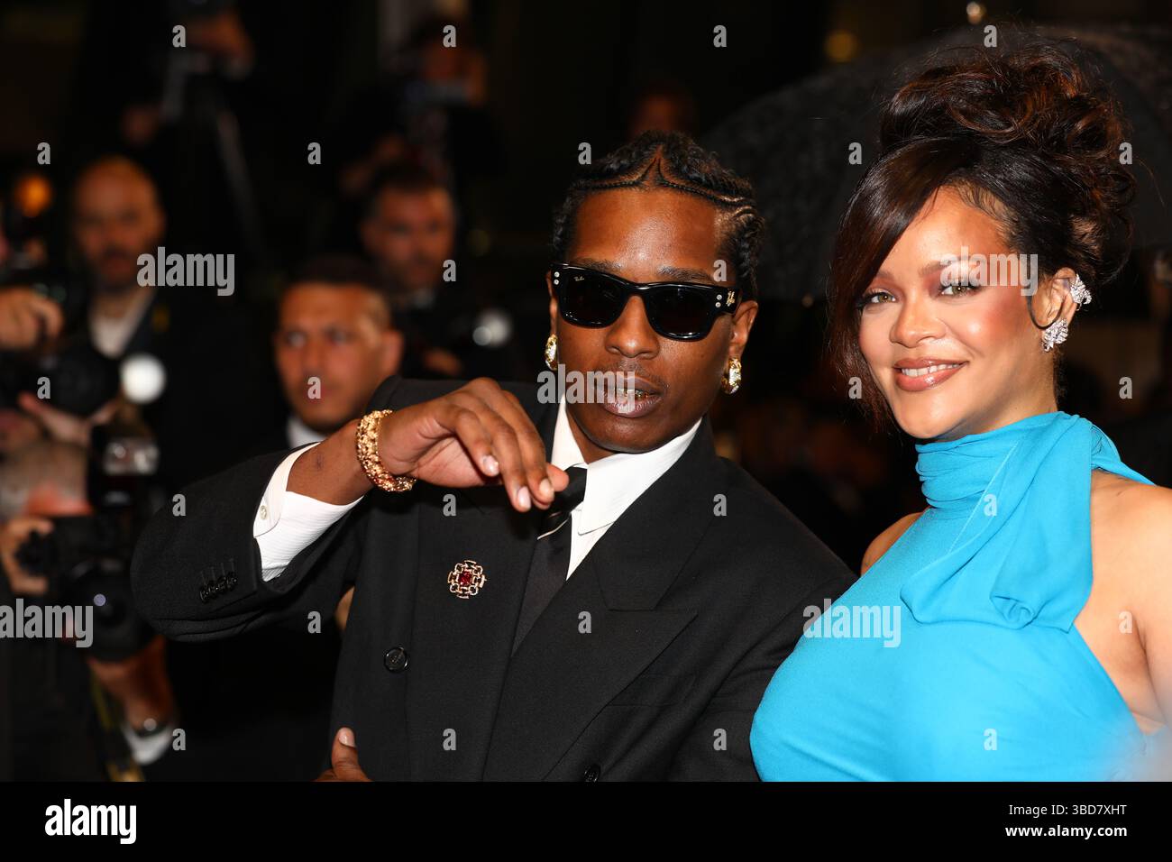 May 19, 2025, Cannes, France: A$AP ROCKY, 36, on the rainy carpet ...