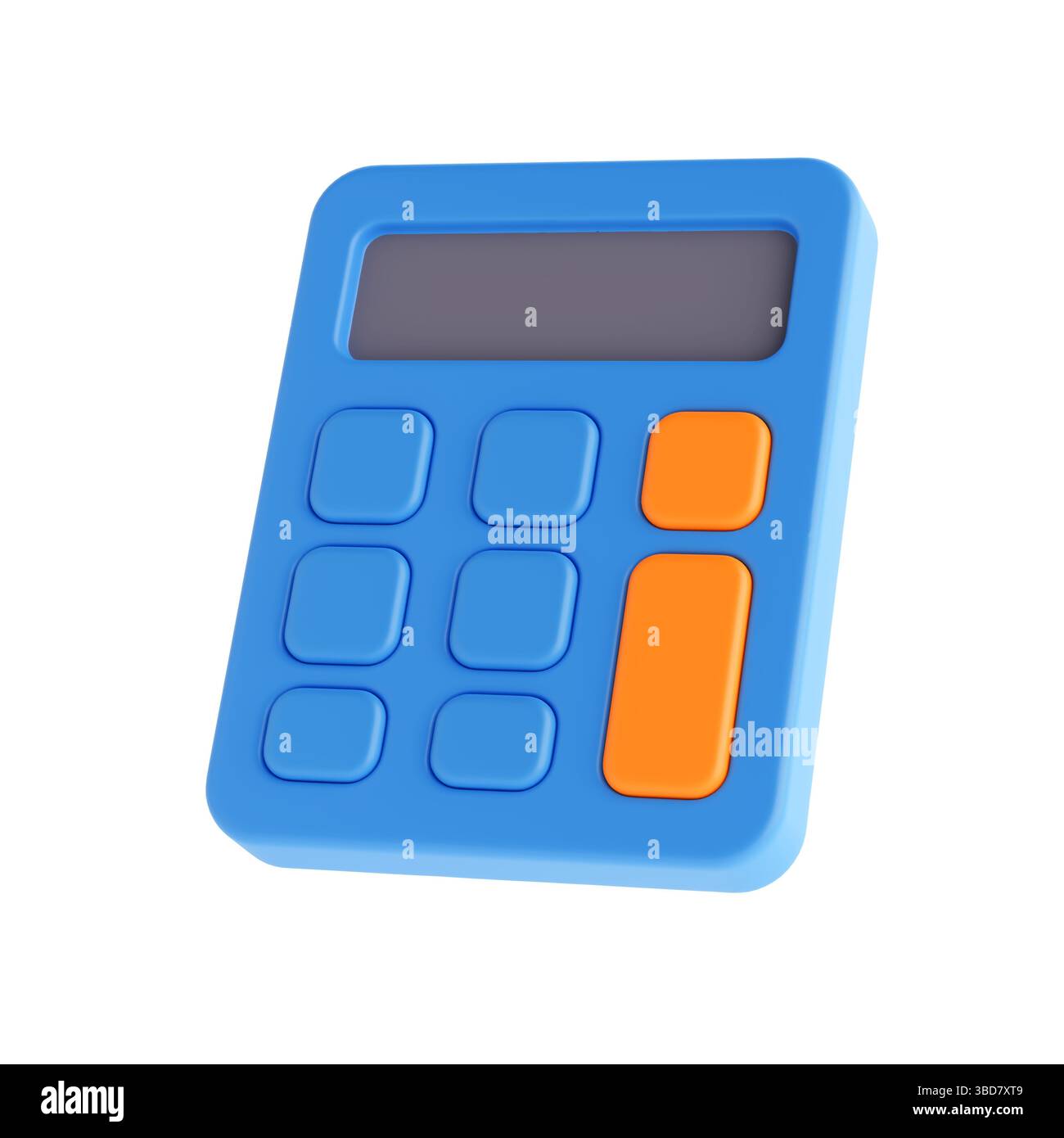 Finance And Education Concept. Stylized Blue Calculator Icon With ...