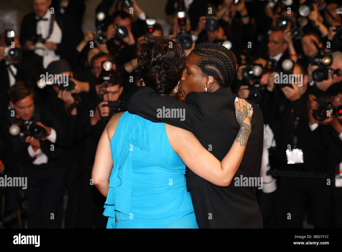 May 19, 2025, Cannes, France: A$AP ROCKY, 36, on the rainy carpet ...