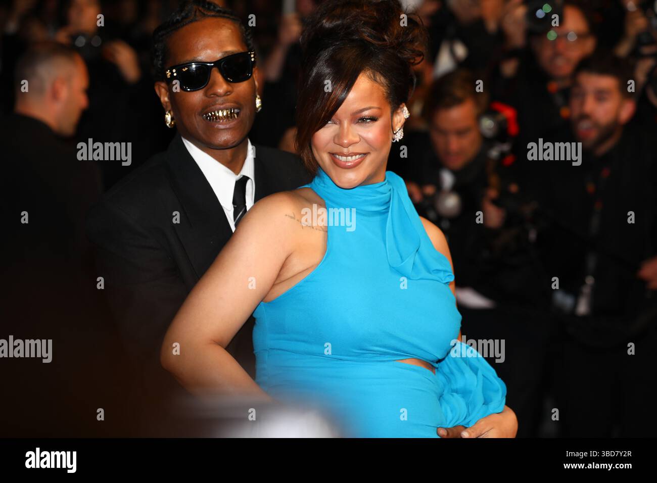 May 19, 2025, Cannes, France: A$AP ROCKY, 36, on the rainy carpet ...