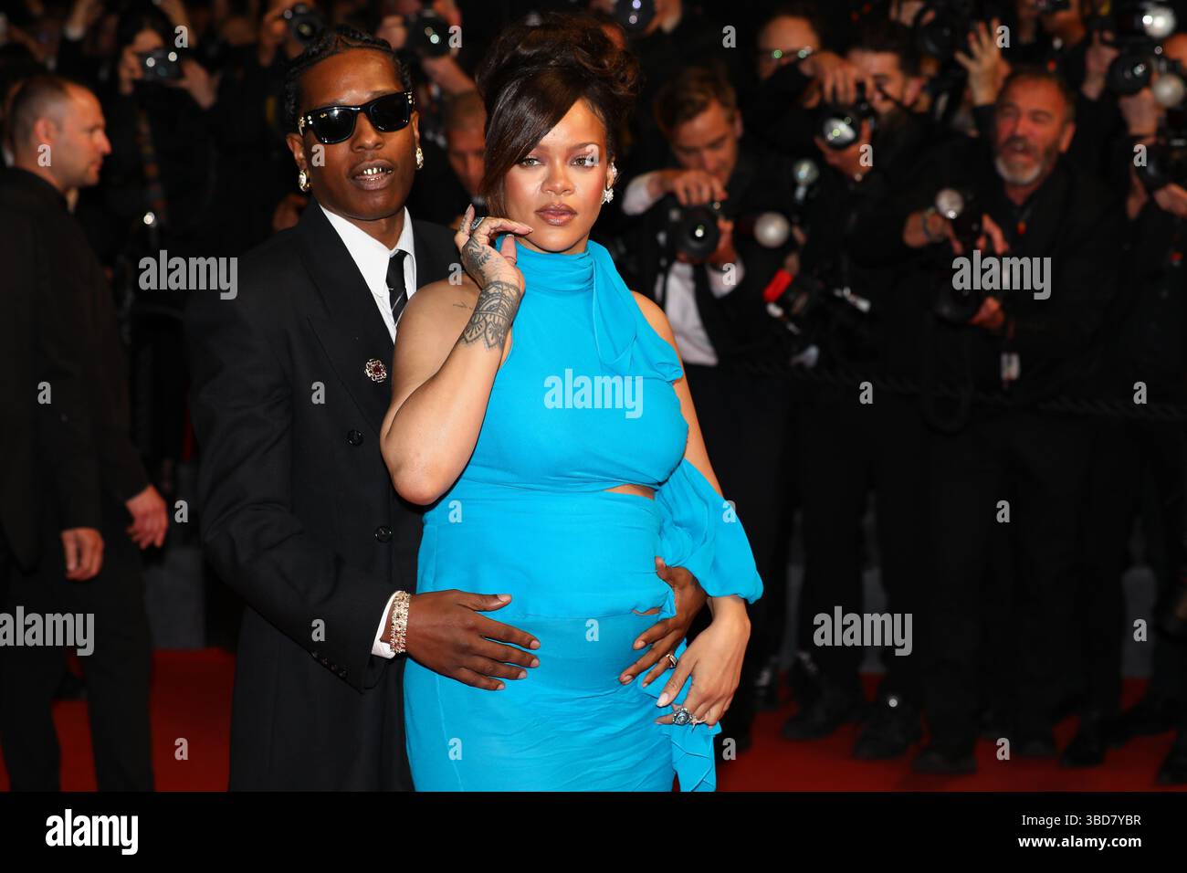 May 19, 2025, Cannes, France: A$AP ROCKY, 36, on the rainy carpet ...