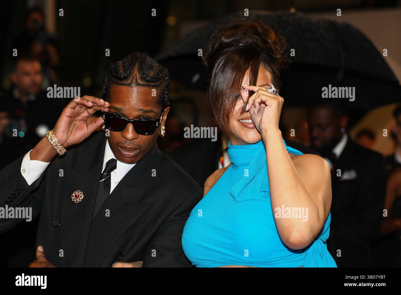 May 19, 2025, Cannes, France: A$AP ROCKY, 36, on the rainy carpet ...