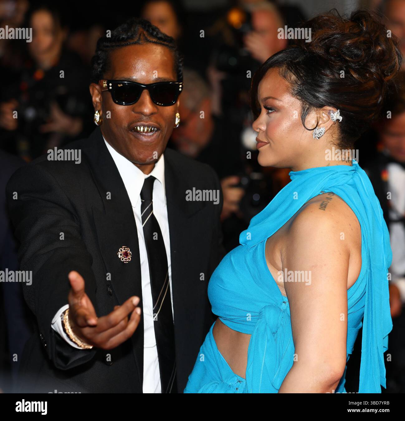 May 19, 2025, Cannes, France: A$AP ROCKY, 36, on the rainy carpet ...