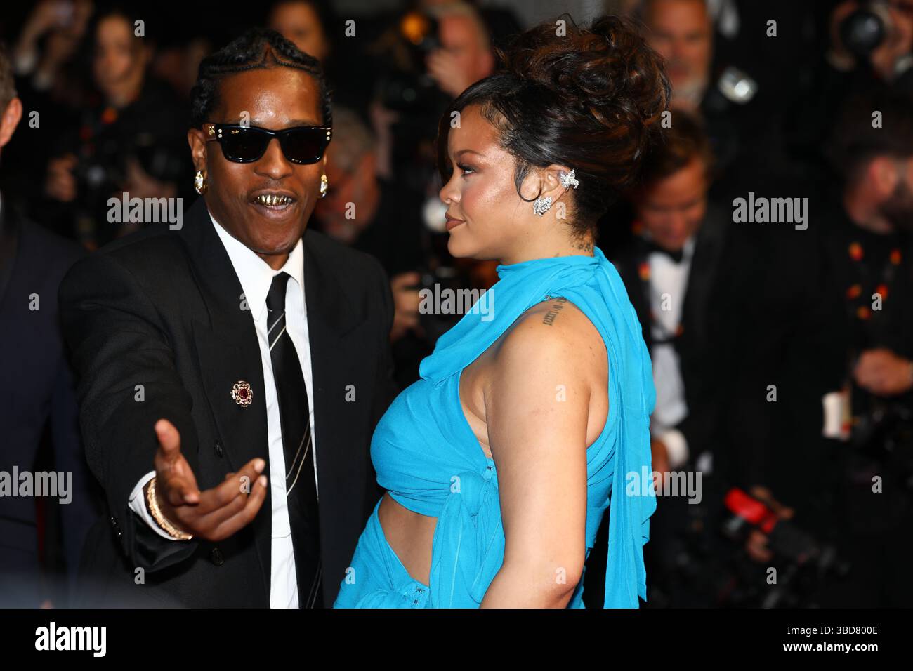 May 19, 2025, Cannes, France: A$AP ROCKY, 36, on the rainy carpet ...