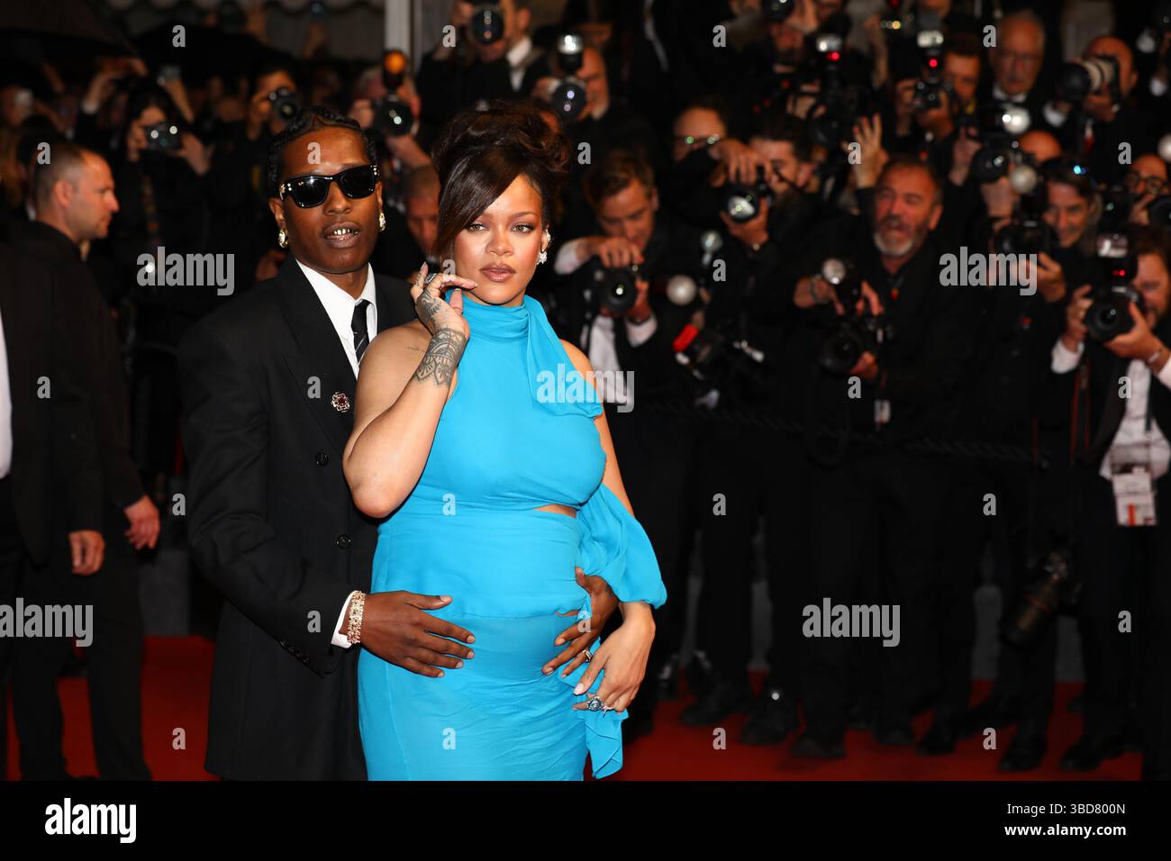 May 19, 2025, Cannes, France: A$AP ROCKY, 36, on the rainy carpet ...
