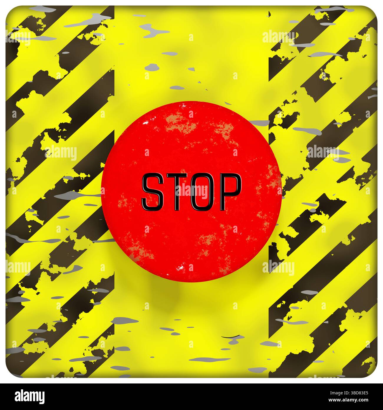 Emergency stop button worn hi-res stock photography and images - Alamy