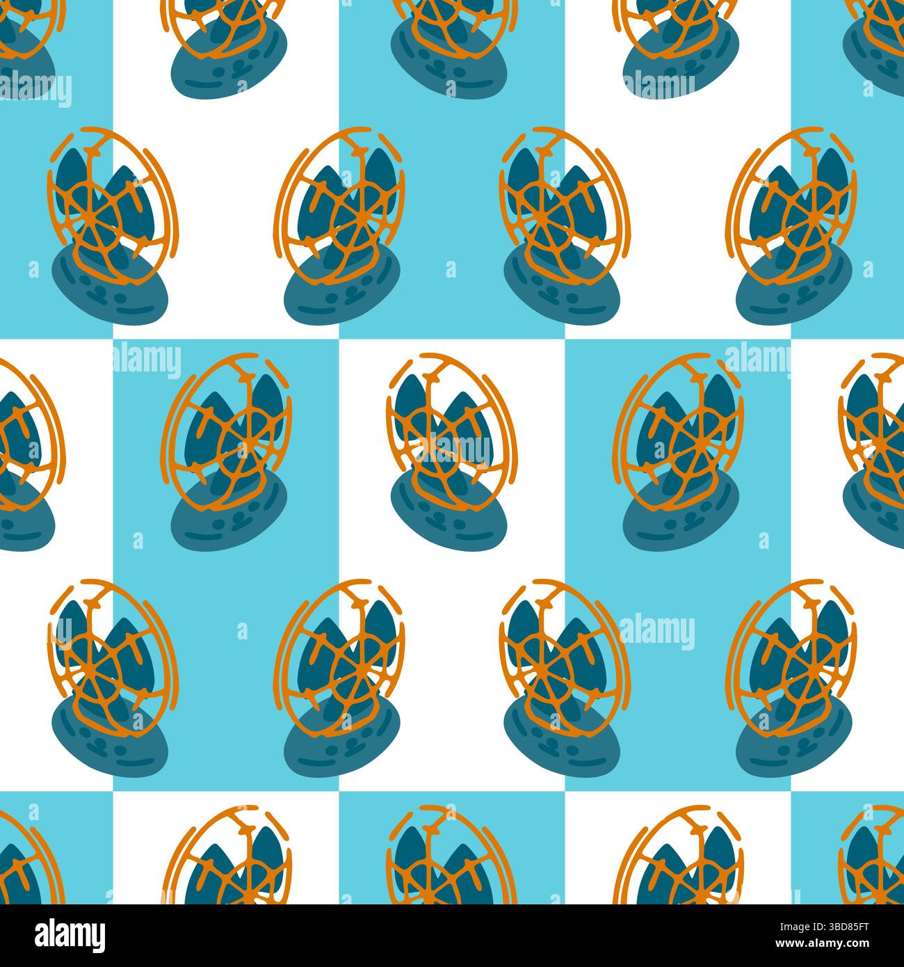 Electric Fan Seamless Pattern Design Stock Vector Image & Art - Alamy