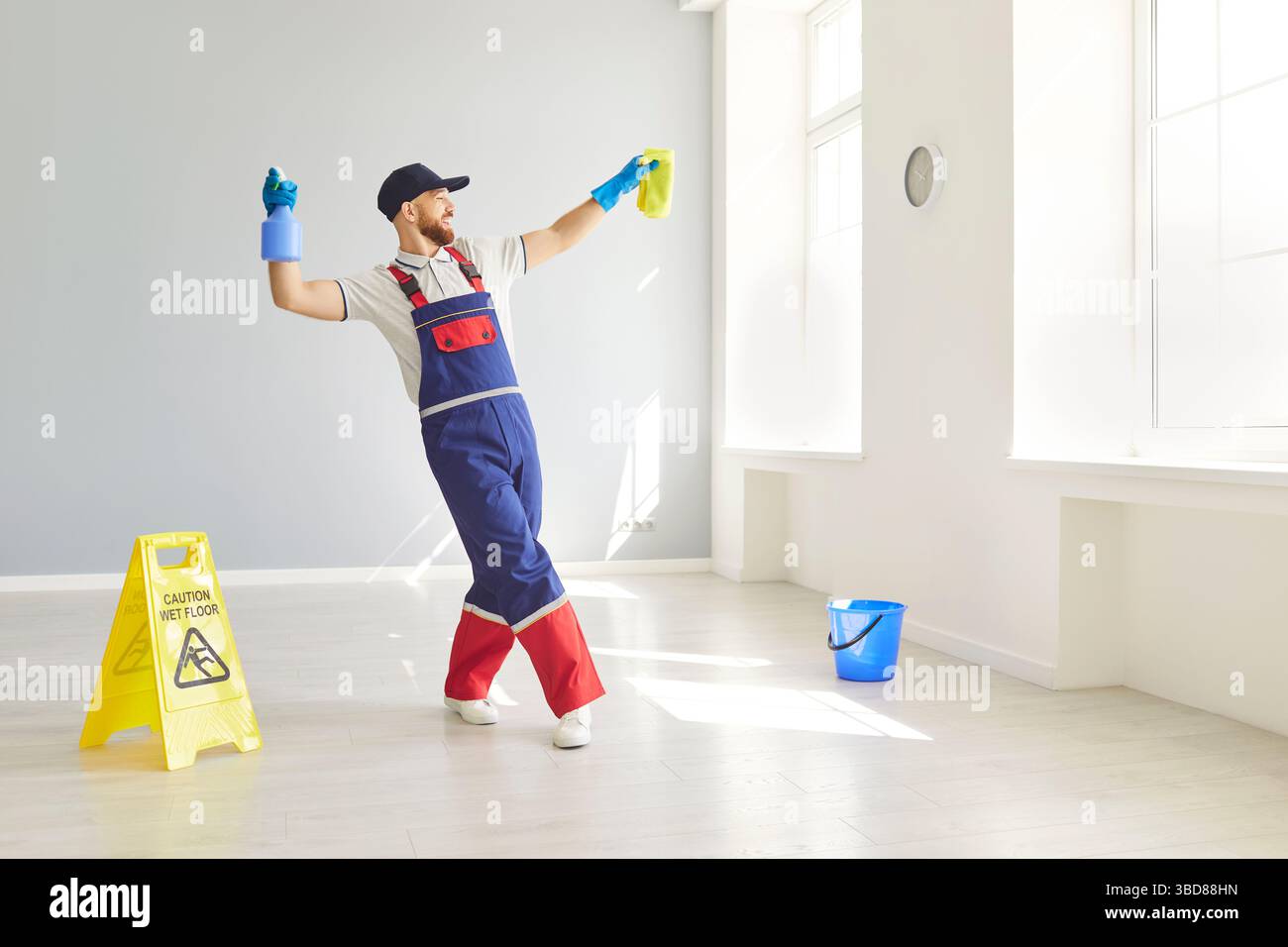 Male janitor cleaner in signal hi-res stock photography and images - Alamy