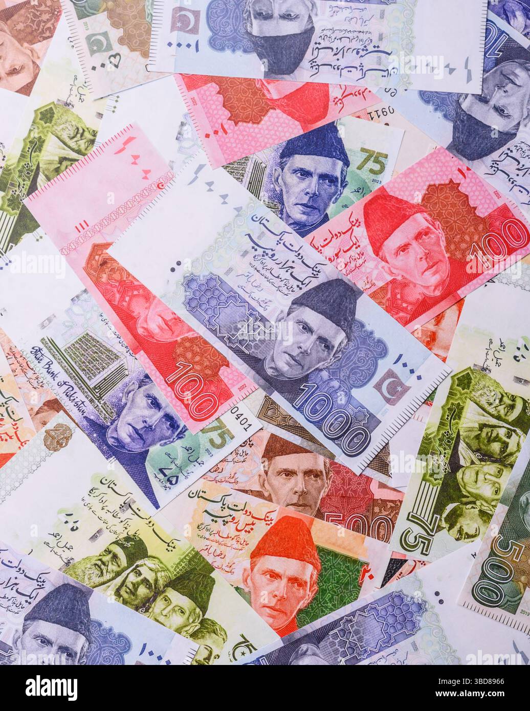 Pakistan, Pakistani rupee paper money. Cash notes for business and ...