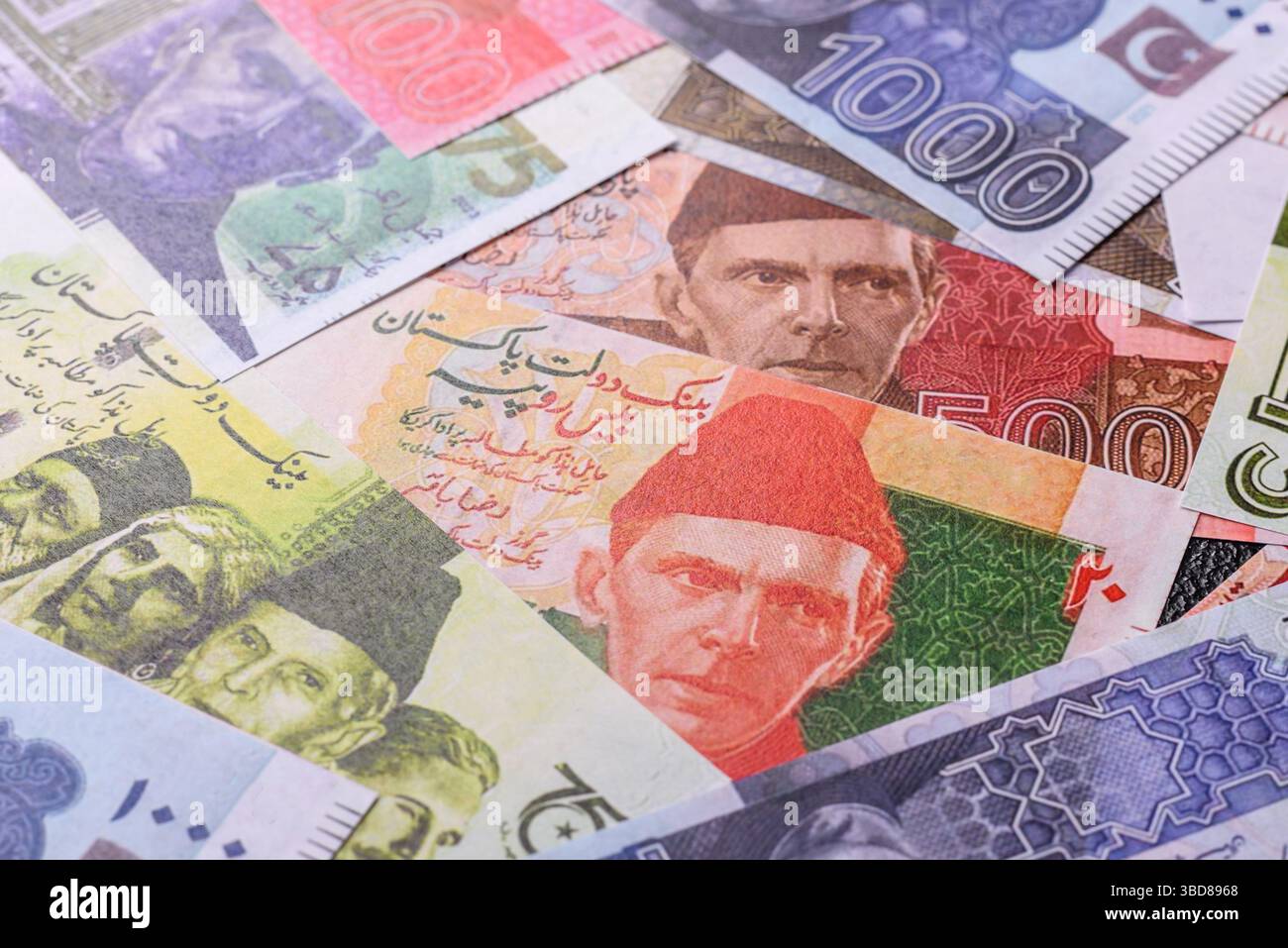 Pakistan, Pakistani rupee paper money. Cash notes for business and ...