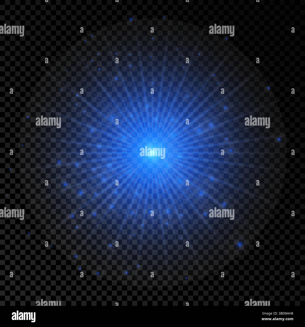 Light effect of lens flares. Blue glowing lights starburst effects with sparkles on a ...