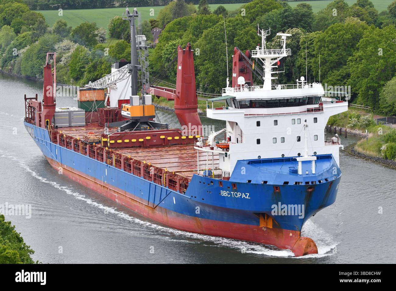 General Cargo Ship BBC TOPAZ passing the Kiel Canal Stock Photo - Alamy