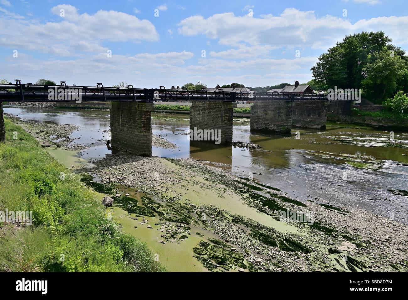 Around the UK - Low River Levels on the River Ribble following the dry ...