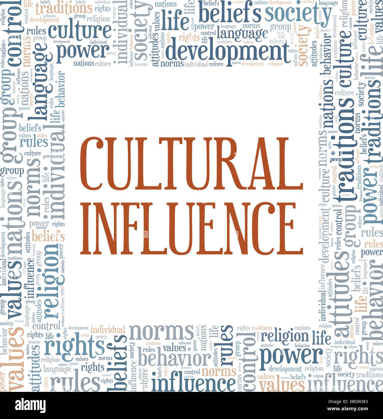 Cultural Influence word cloud conceptual design isolated on white ...