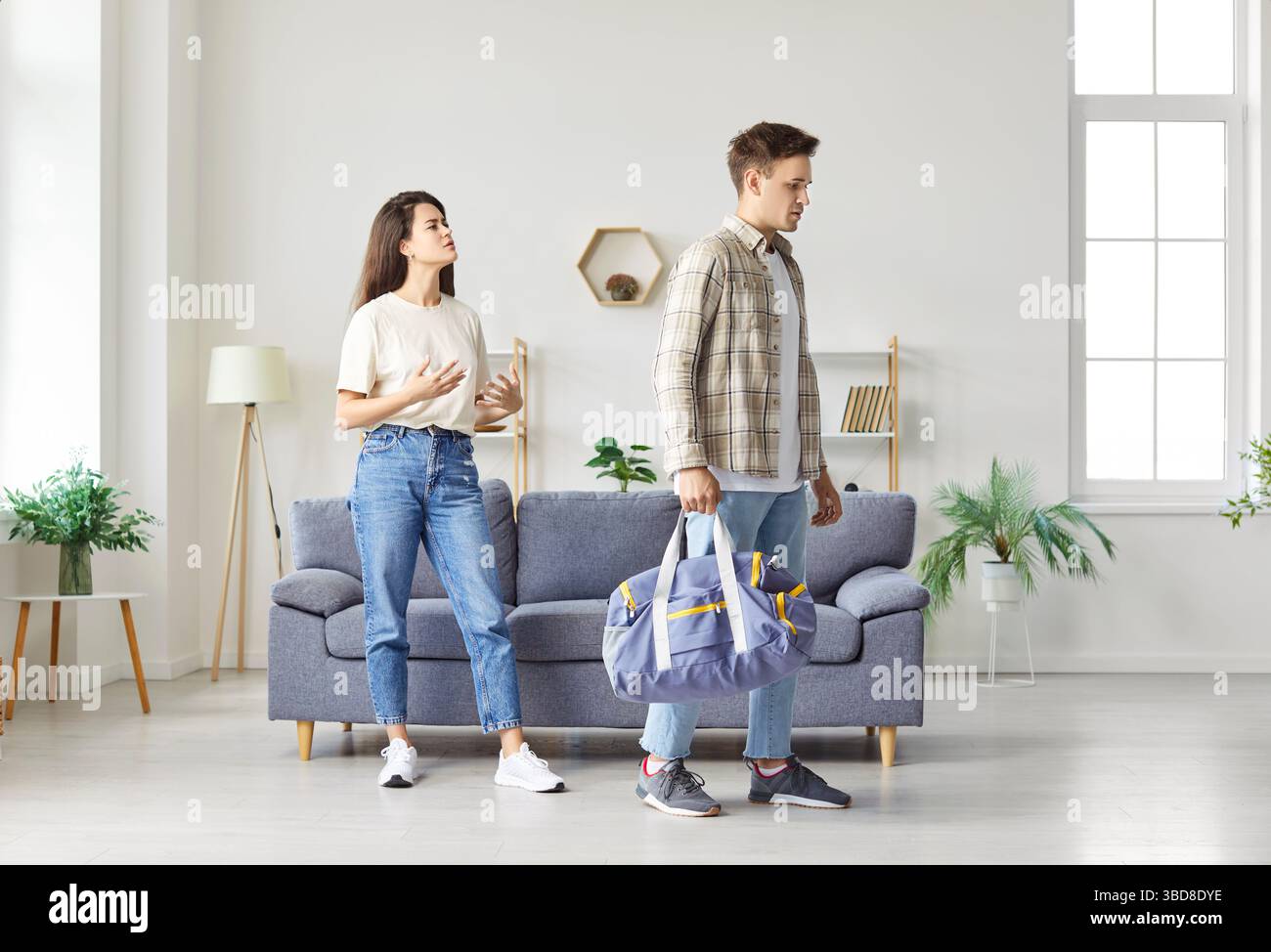Husband Leaving Home After Family Conflict or Divorce Stock Photo - Alamy