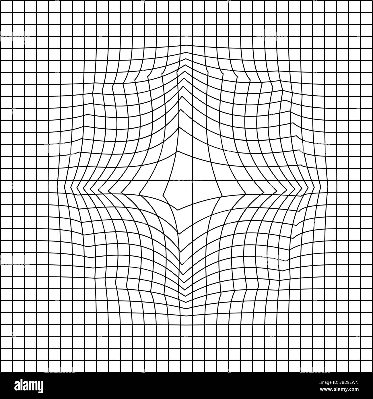 grid line shape abstract illustration in black on white background ...