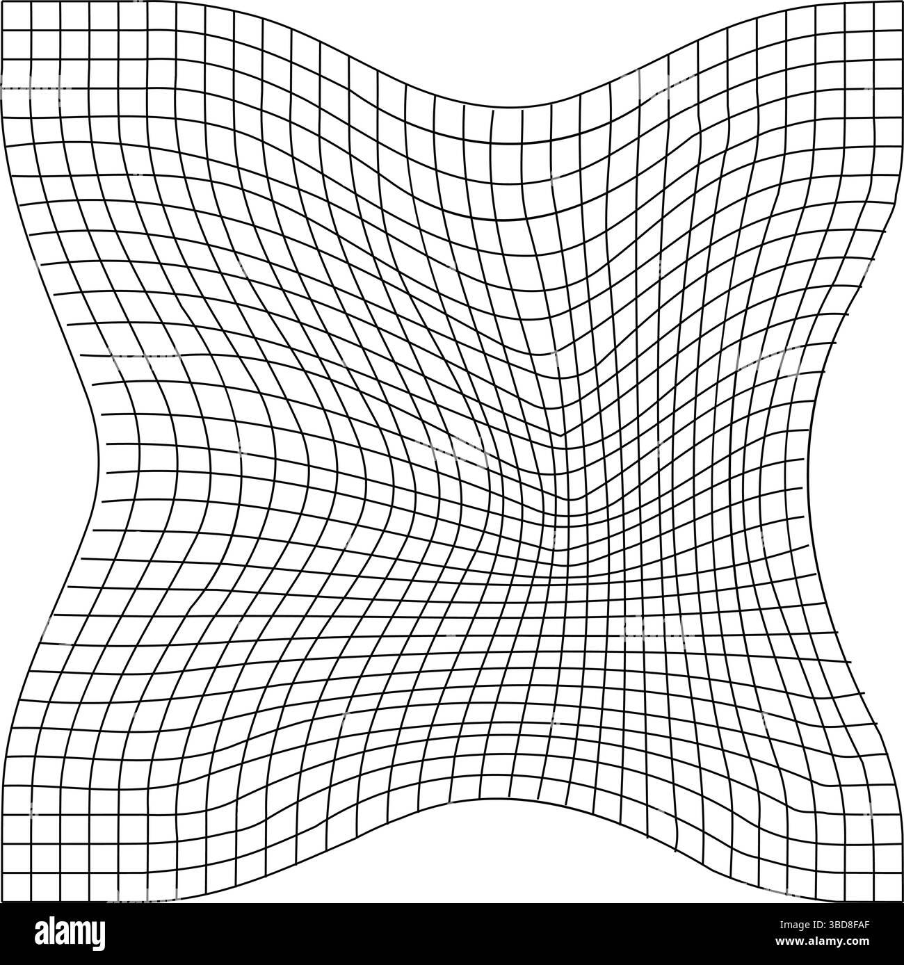 grid line shape abstract illustration in black on white background ...