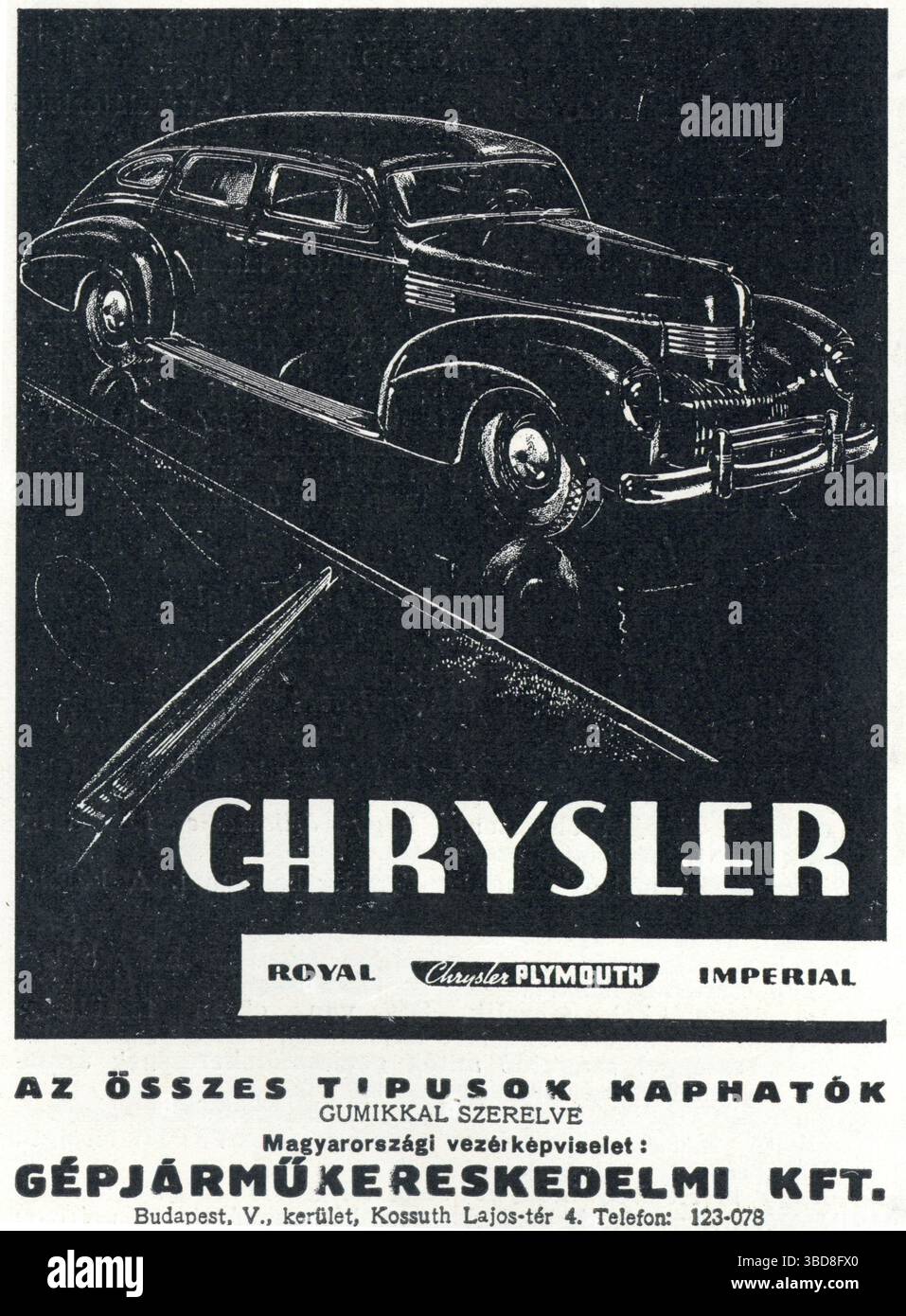 Chrysler advertisement 1940 Stock Photo - Alamy
