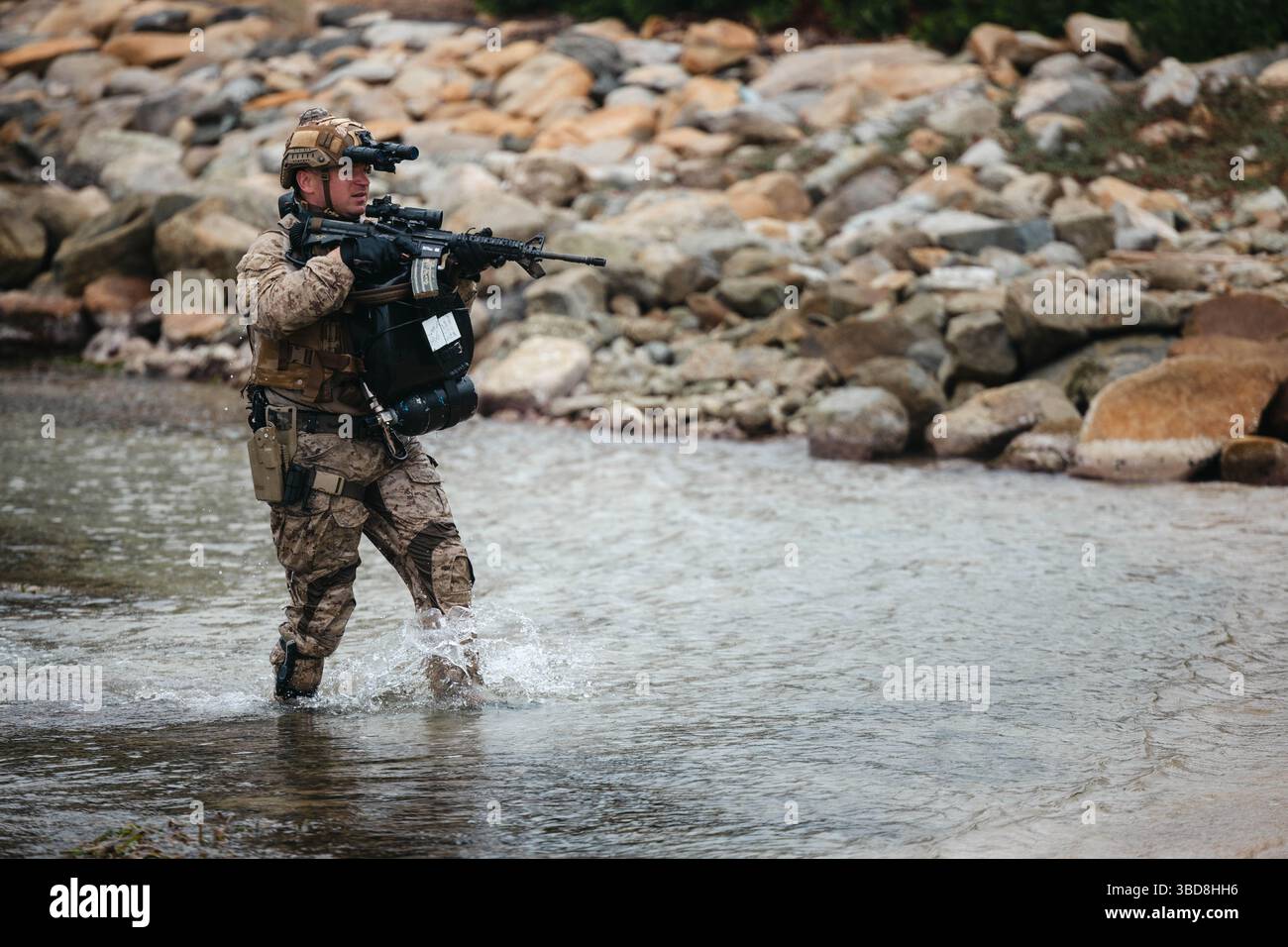 U.S. Marine Corps Staff Sgt. Barney South, a reconnaissance Marine with ...