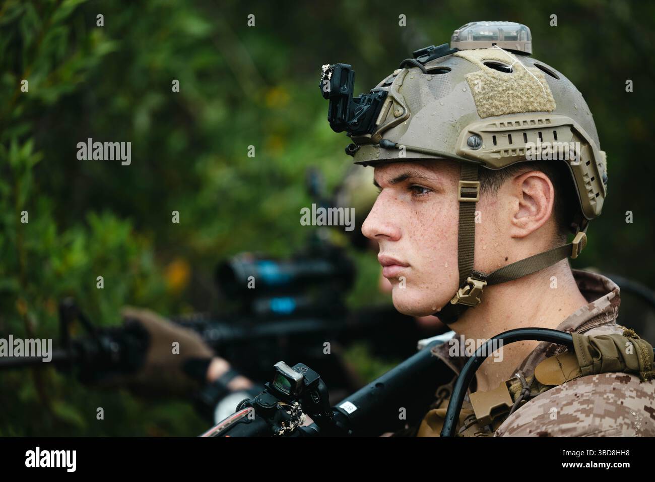 U.S. Marine Corps Cpl. Conner Schunk, a reconnaissance Marine with ...