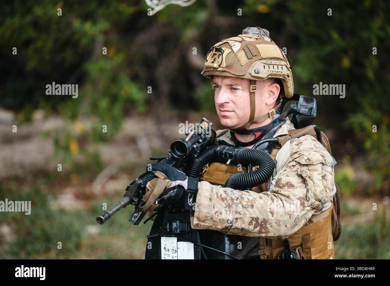 U.S. Marine Corps Staff Sgt. Barney South, a reconnaissance Marine with ...