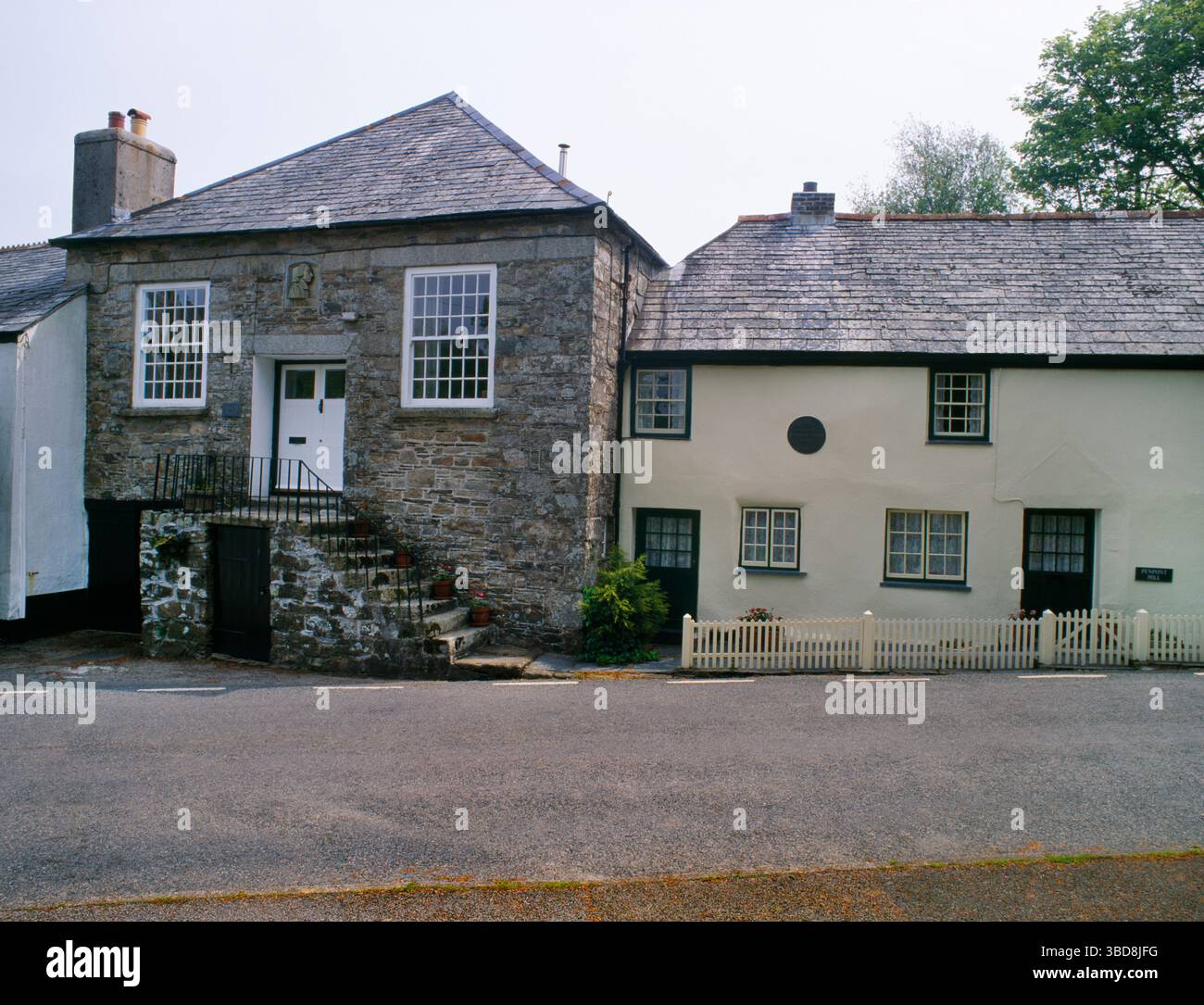 View E of the former C18th Methodist meeting house (L) & C17th Penpont ...