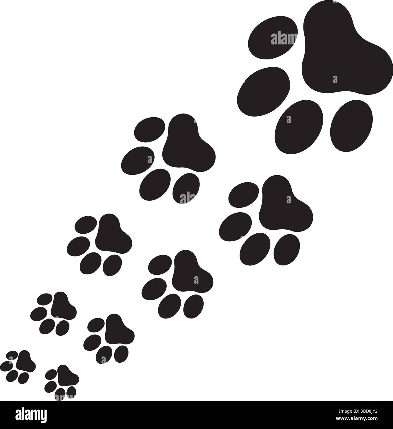 Animal Paw Print Tracks - Vector & Clipart Stock Vector Image & Art - Alamy