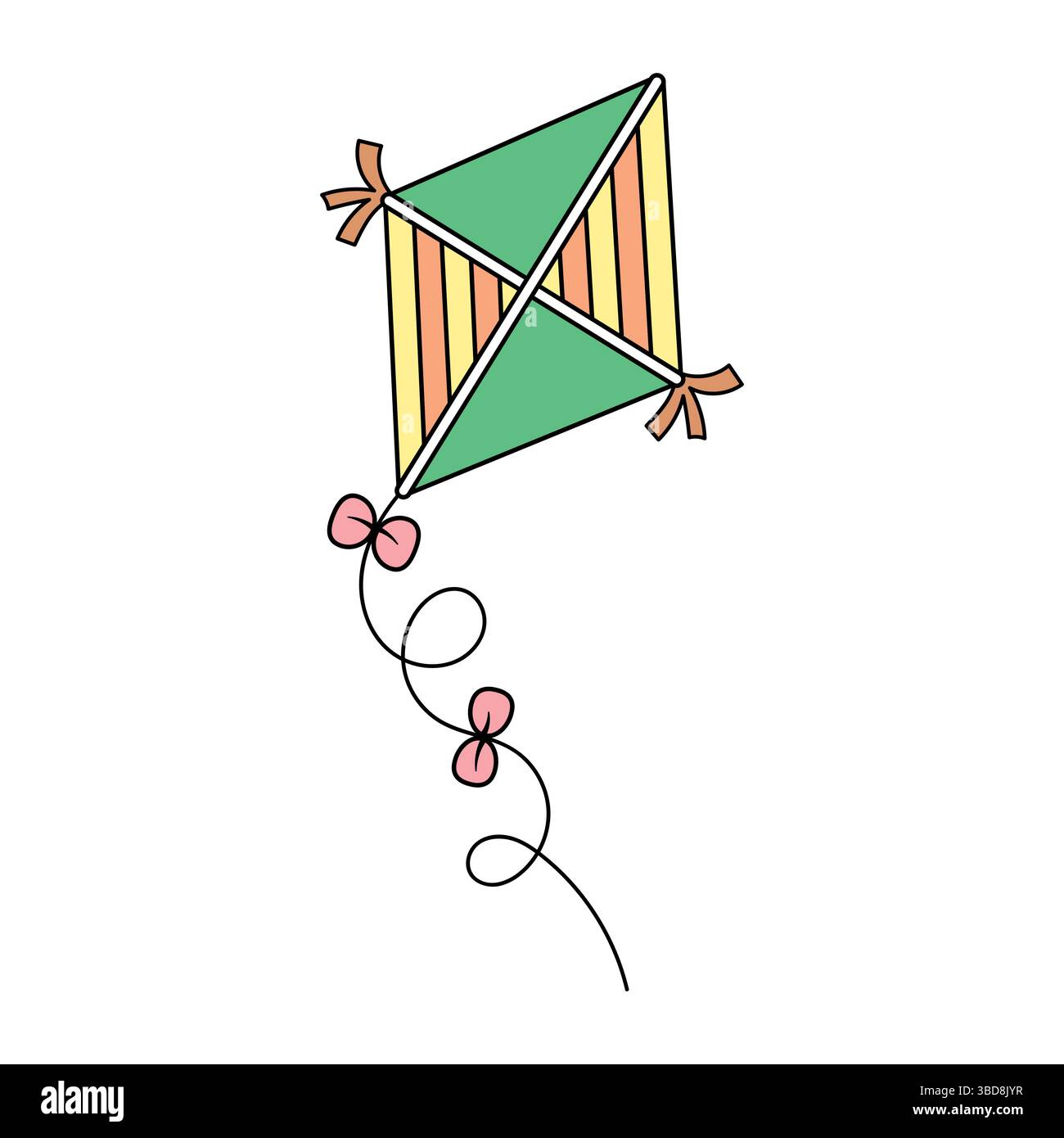 Yellow kite cartoon Stock Vector Images - Alamy