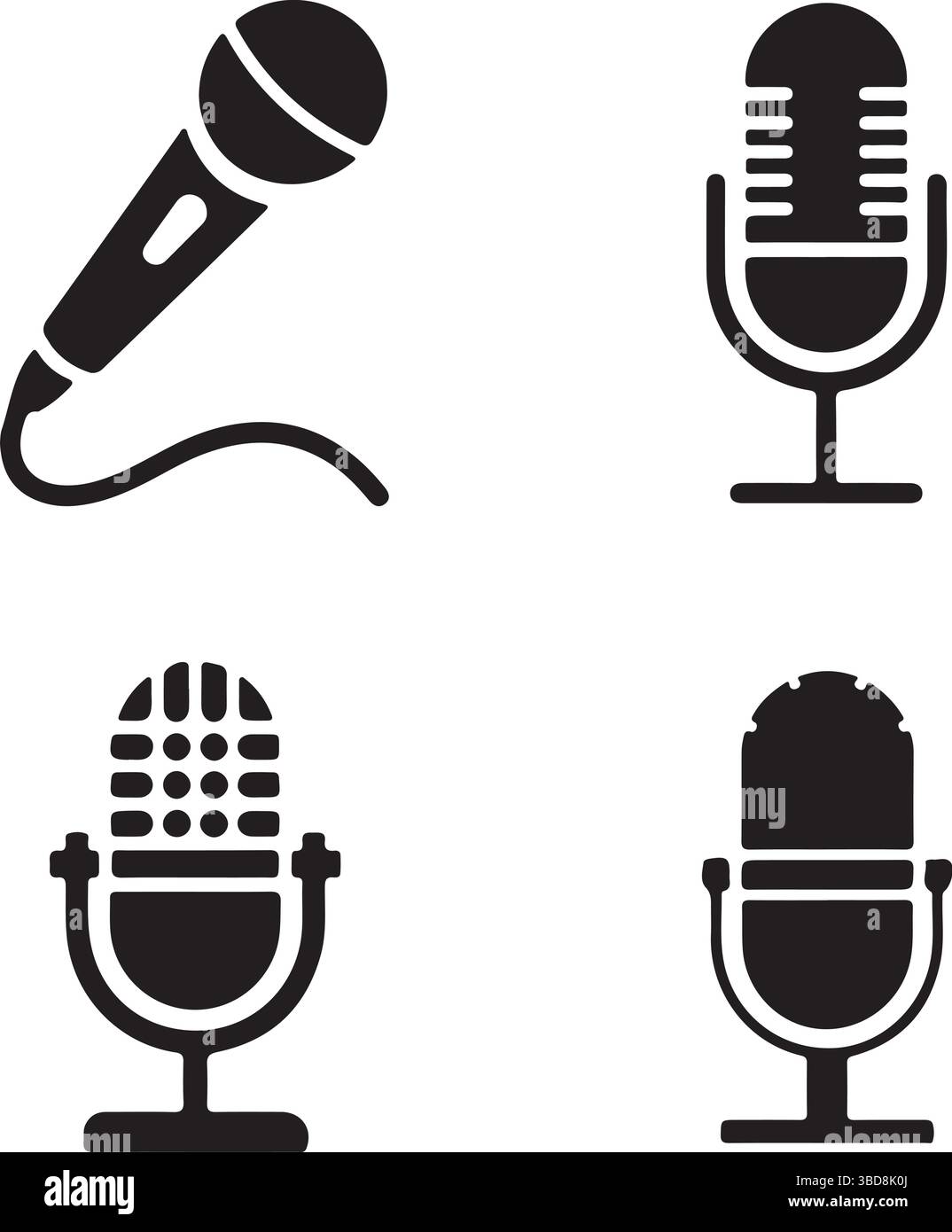 Vocal audio mic Stock Vector Images - Alamy