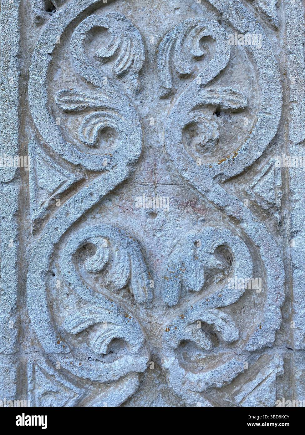 Stone carvings revealing delicate floral motifs, highlighting ...