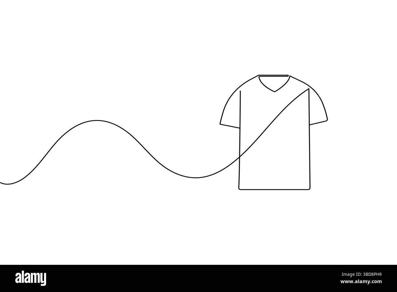 T shirt icon minimalist single line drawing isolated vector ...
