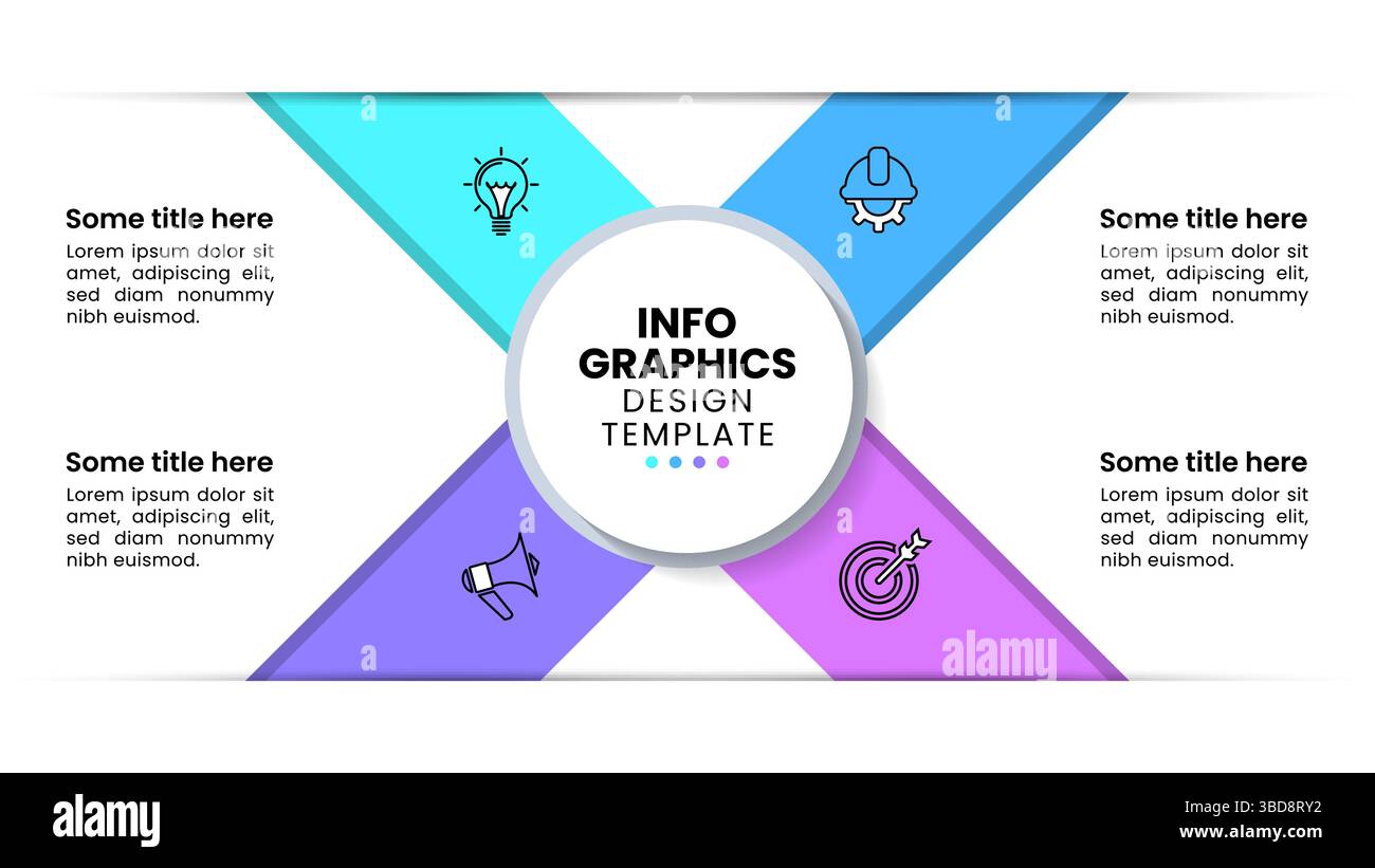 Infographic template with icons and 4 options or steps. Cross. Can be ...