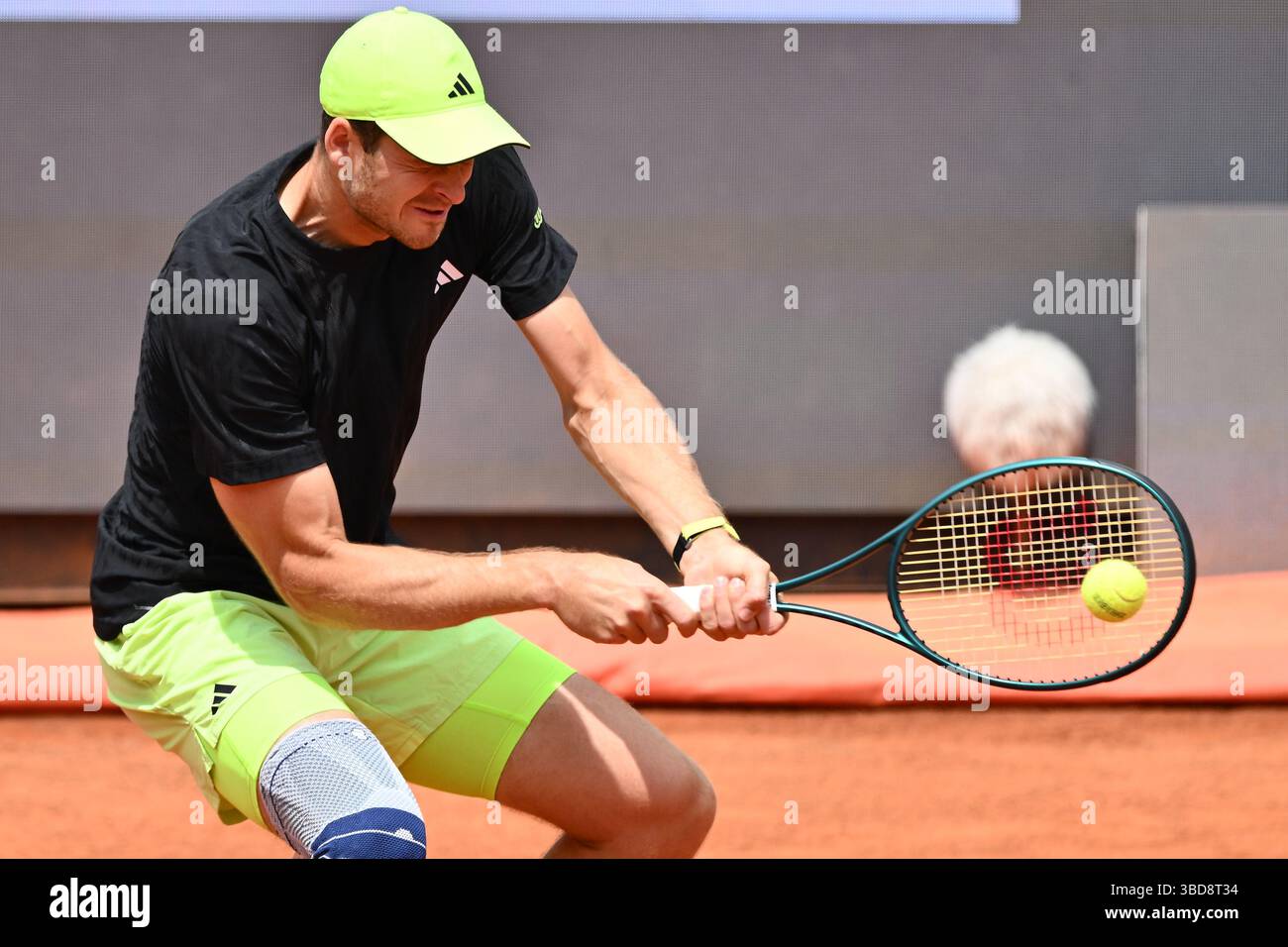Rome, Italy. 15th May, 2025. Hubert Hurkacz (POL) seen in action with Tommy Paul (USA) (Not in ...